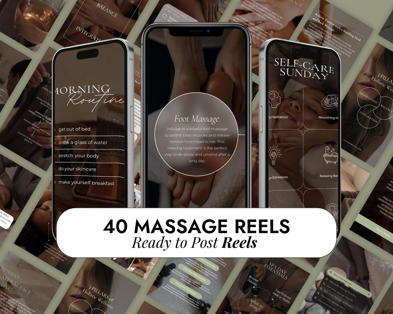Reels Massage Instagram Templates | Spa Instagram Reel | Massage ...