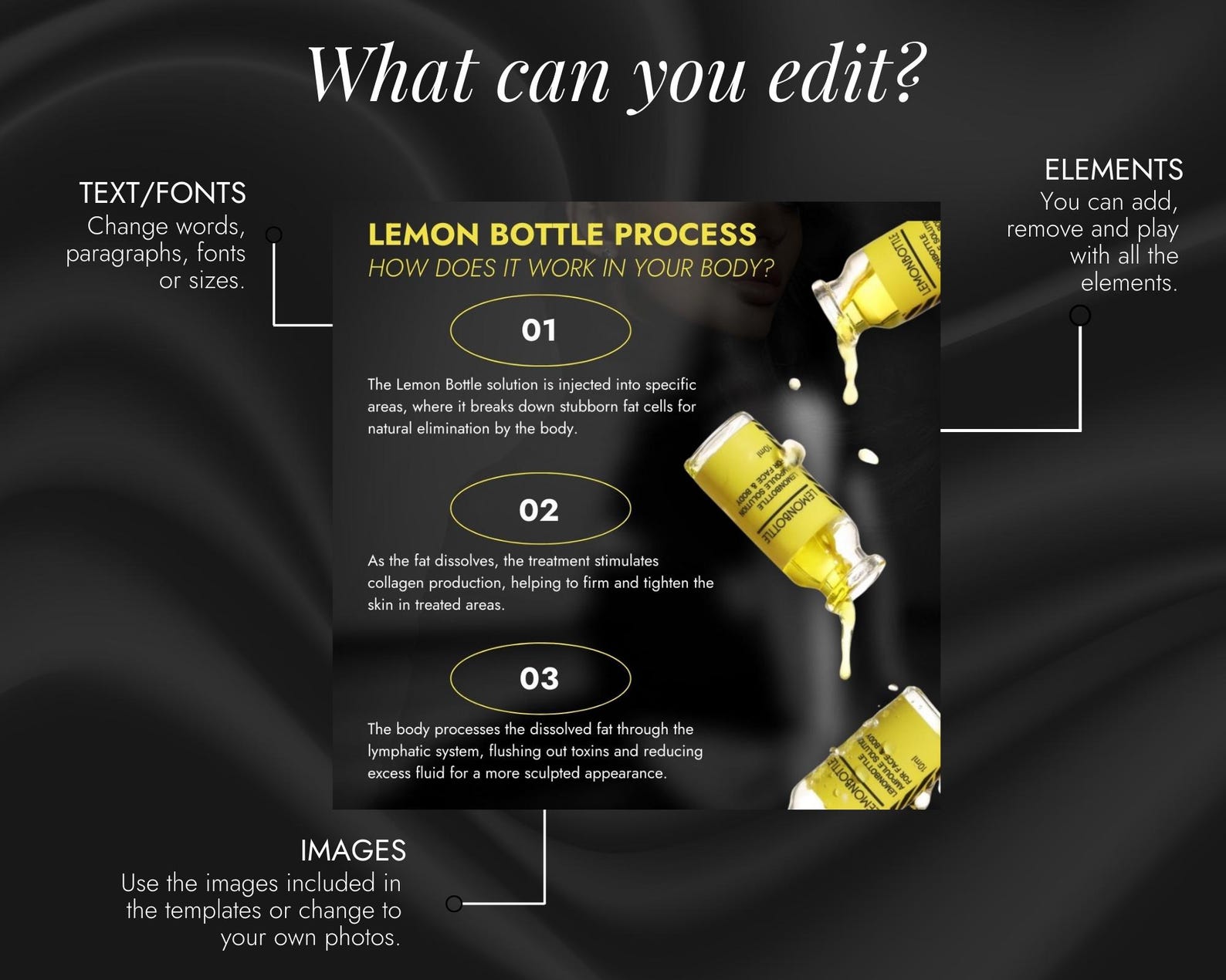 Lemon Bottle Instagram Templates | Lemon Bottle Instagram Posts | Fat ...