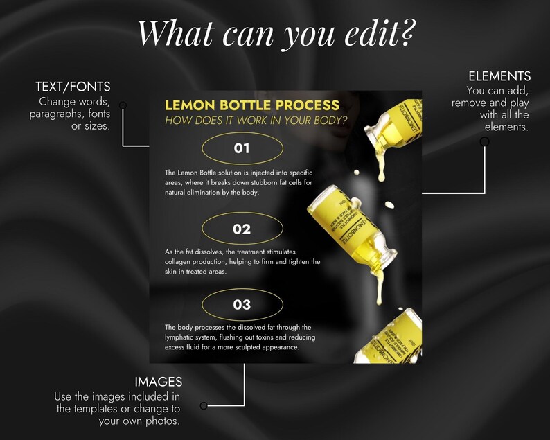 Lemon Bottle Instagram Templates | Lemon Bottle Instagram Posts | Fat ...