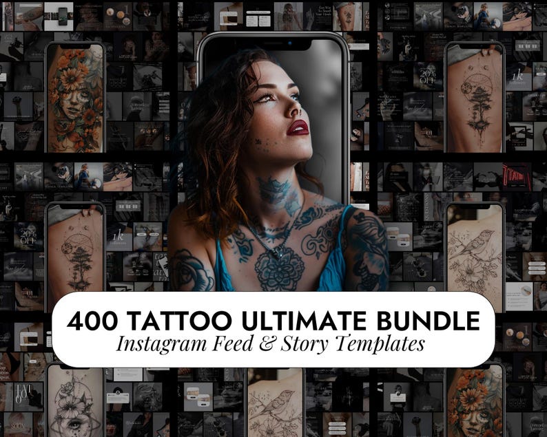 Tattoo Artist Instagram Templates | Tattoo Studio Stories Canva ...