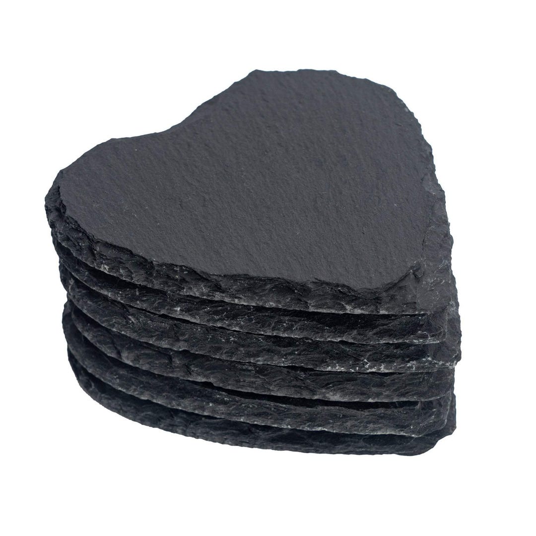 Heart Shape Slate Coasters With Riven Edge - Etsy UK
