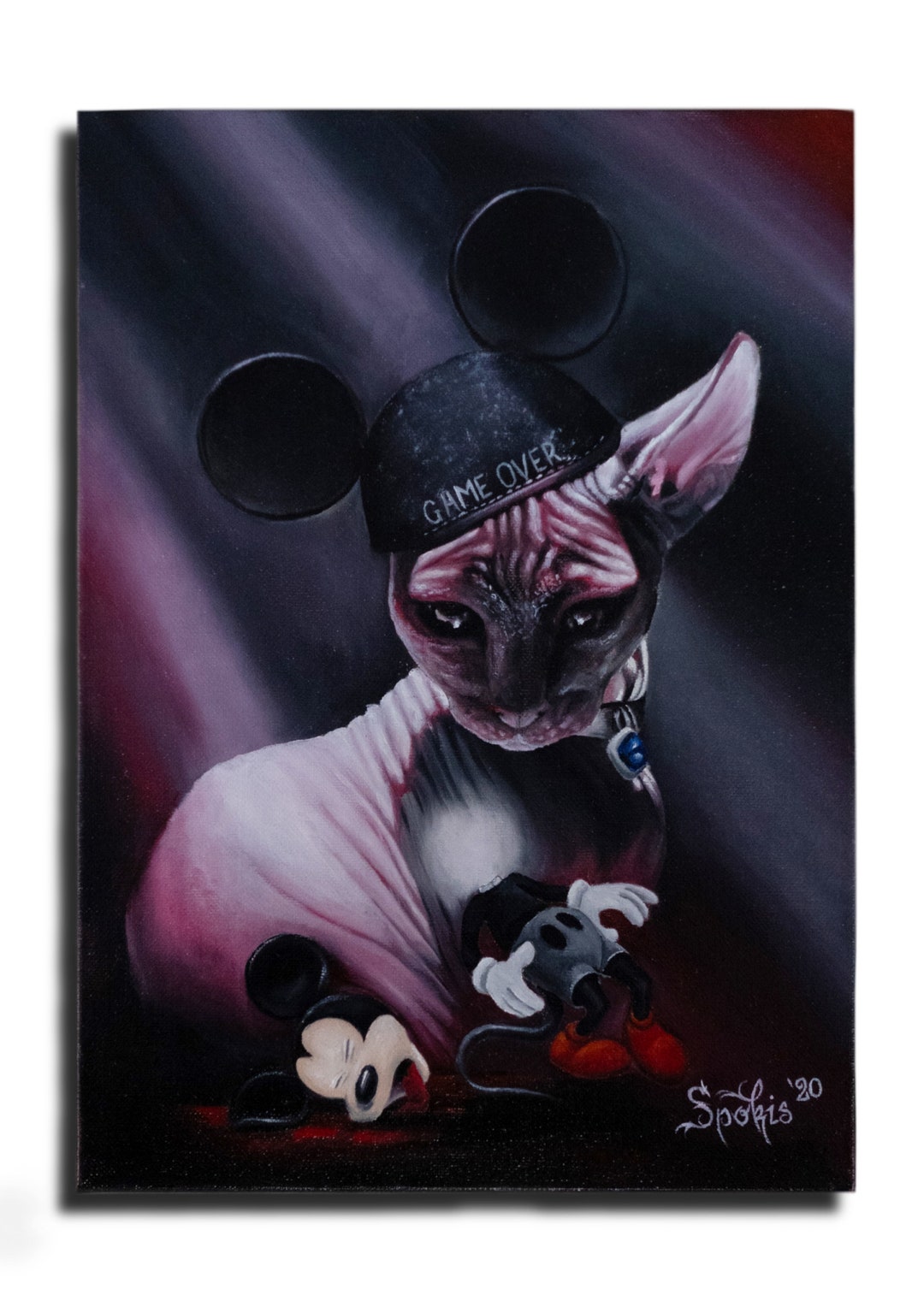 Game Over Sphynx Cat Canvas - Etsy