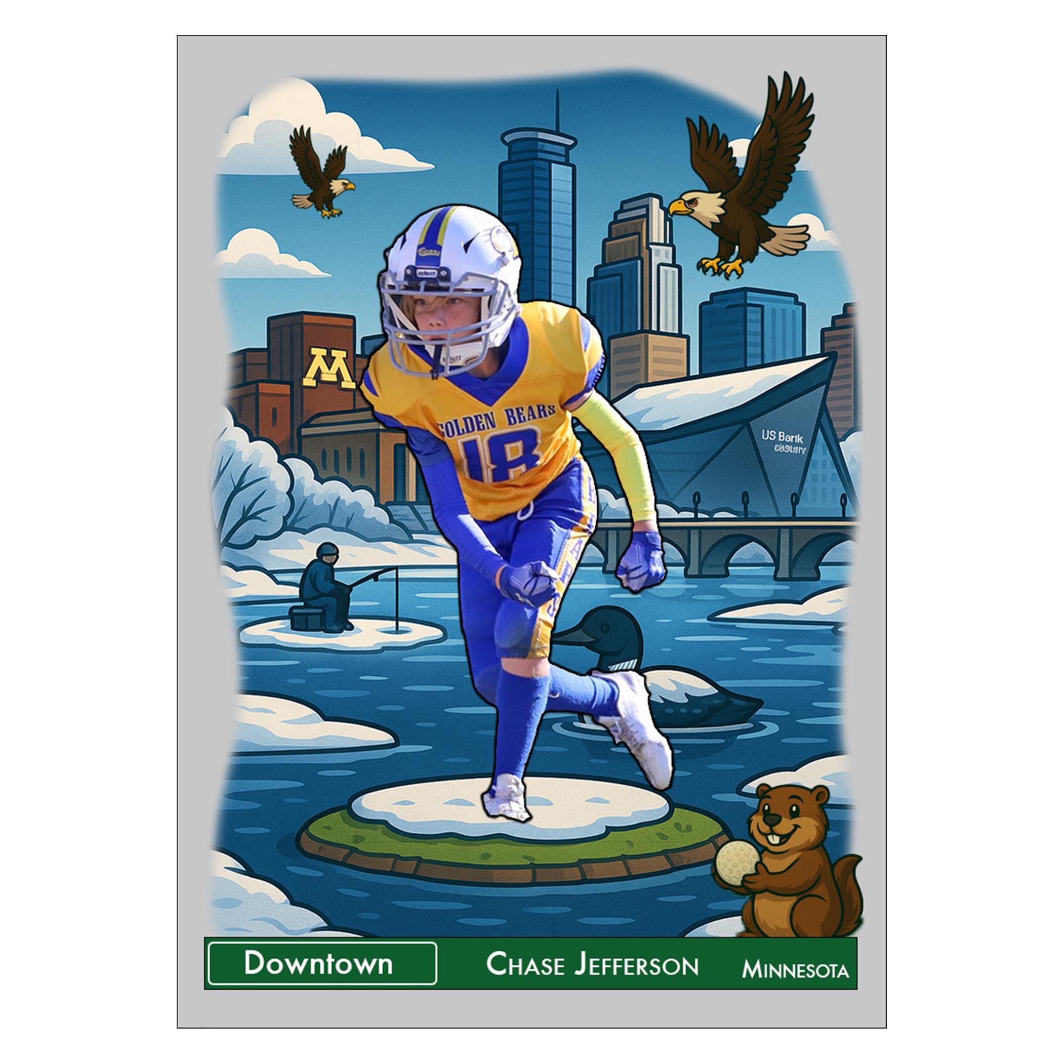 Custom Downtown Replica Sports Card - Etsy