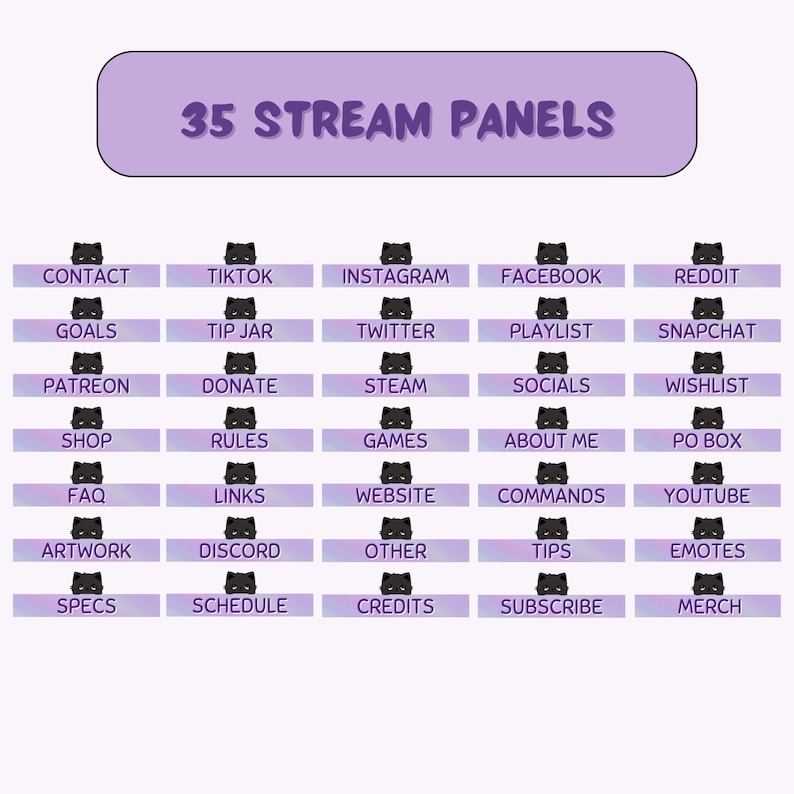 Animated Stream Overlay for Twitch | Overlay Stream Package | Cute ...