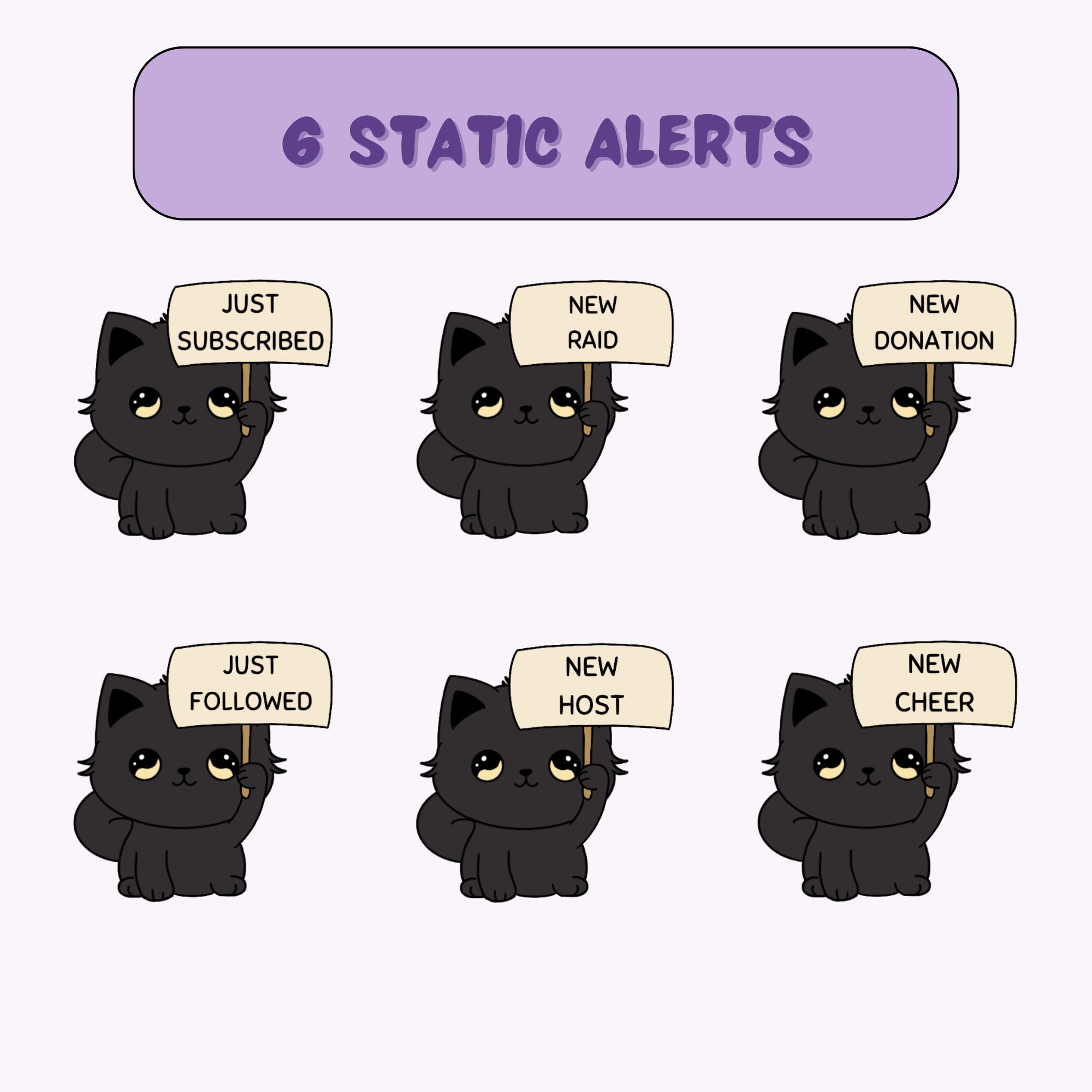 Animated Stream Overlay for Twitch | Overlay Stream Package | Cute ...