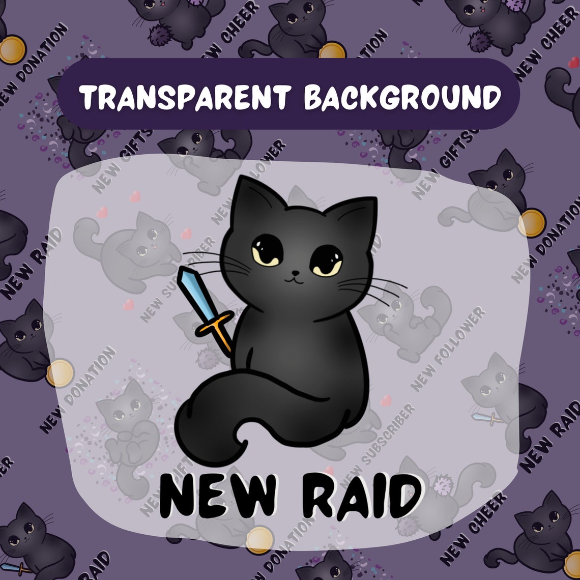 Animated Cat Twitch Alerts Bundle New Subscriber, Follower, Donation ...