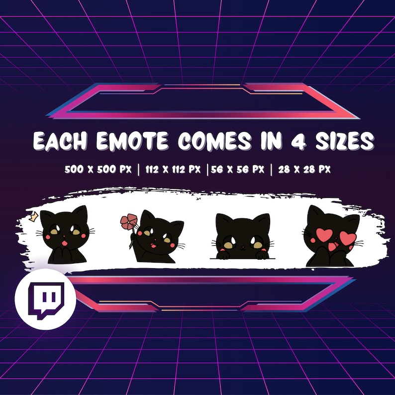 Animated Black Cat Emotes for Twitch and Discord (digital Download) - Etsy