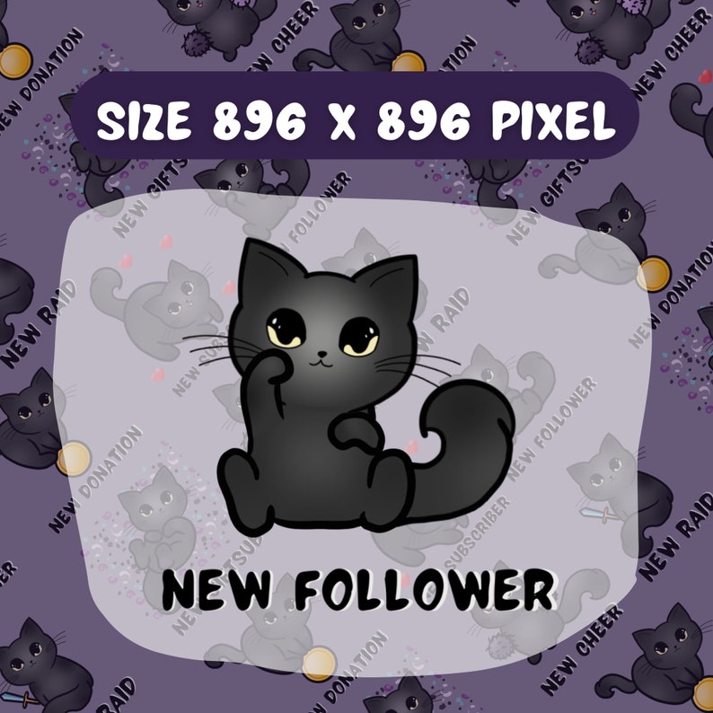 Animated Cat Twitch Alerts Bundle New Subscriber, Follower, Donation ...
