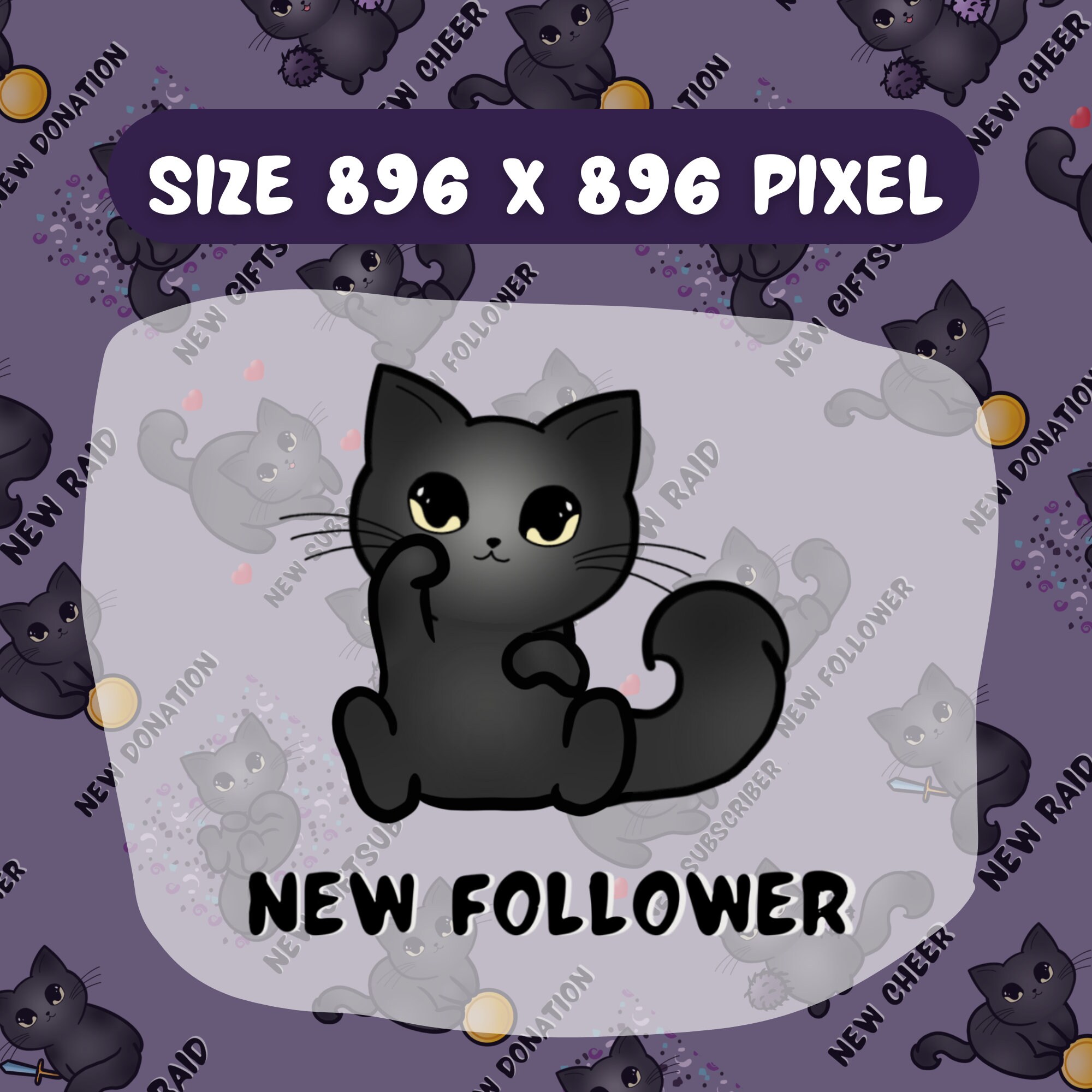 Animated Cat Twitch Alerts Bundle New Subscriber, Follower, Donation ...