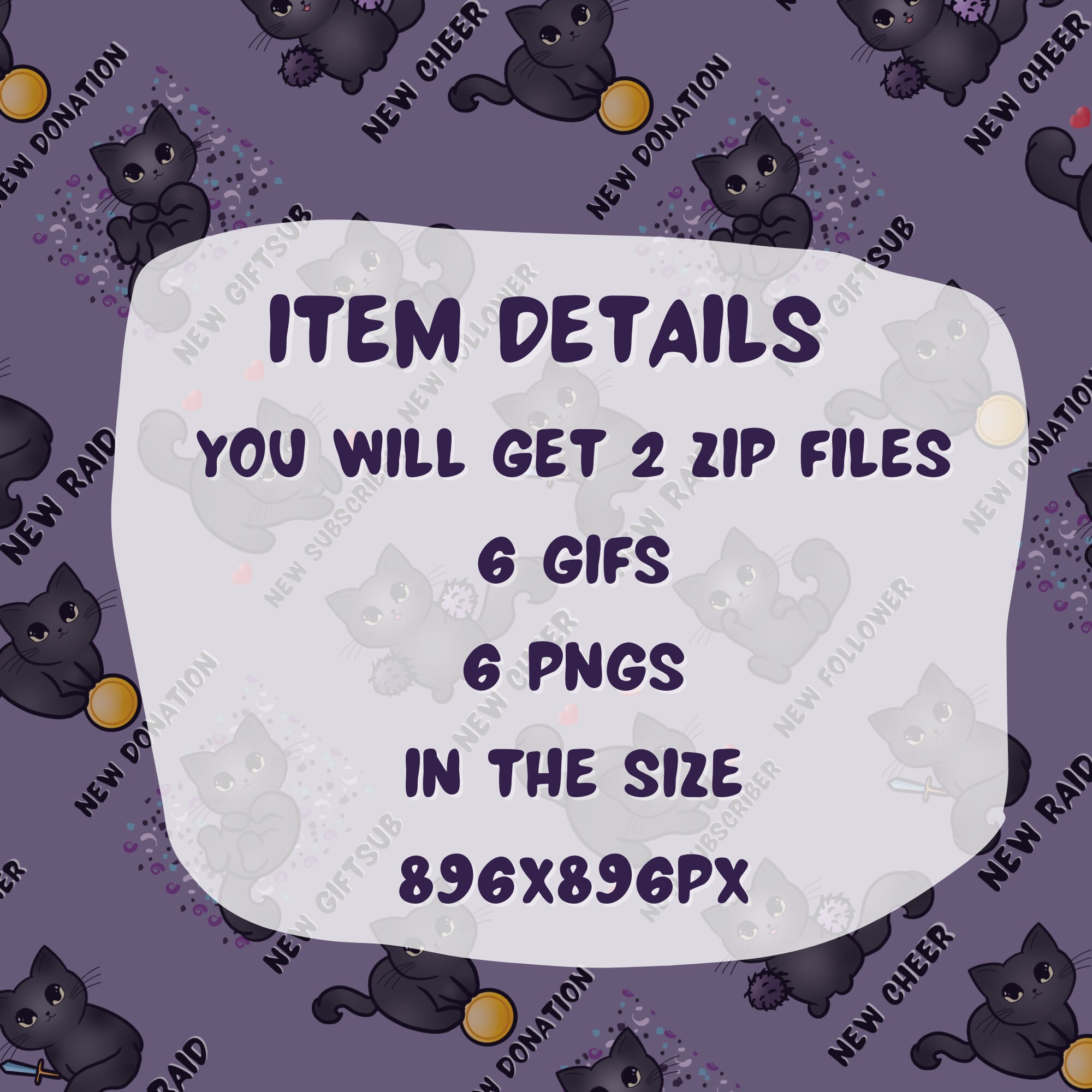 Animated Cat Twitch Alerts Bundle New Subscriber, Follower, Donation ...