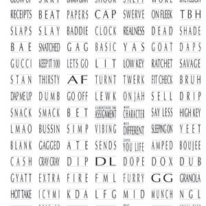 Slang Text, Slang Words, Clipart, Digital Download, Instant Download ...