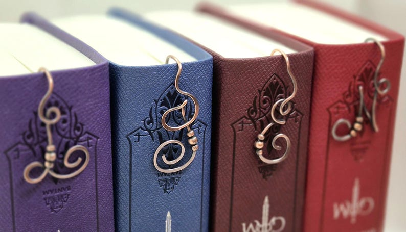 Personalized Cursive Letter Shepherds Hook Bookmark, Monogram Handmade ...