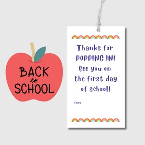 Beginning of the Year Gift Back to School Night Meet the Teacher Gift ...