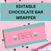 Birthday Chocolate Wrapper, Custom Chocolate Bar, Cupcake Birthday ...