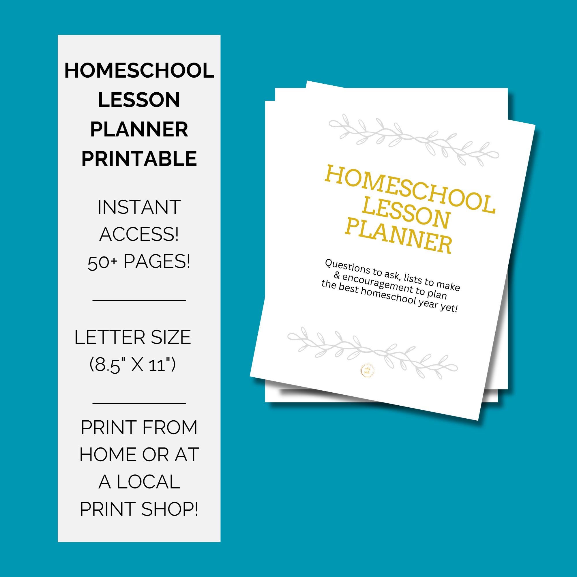 Homeschool Lesson Planner Book | Homeschool Planner for Multiple Kids ...
