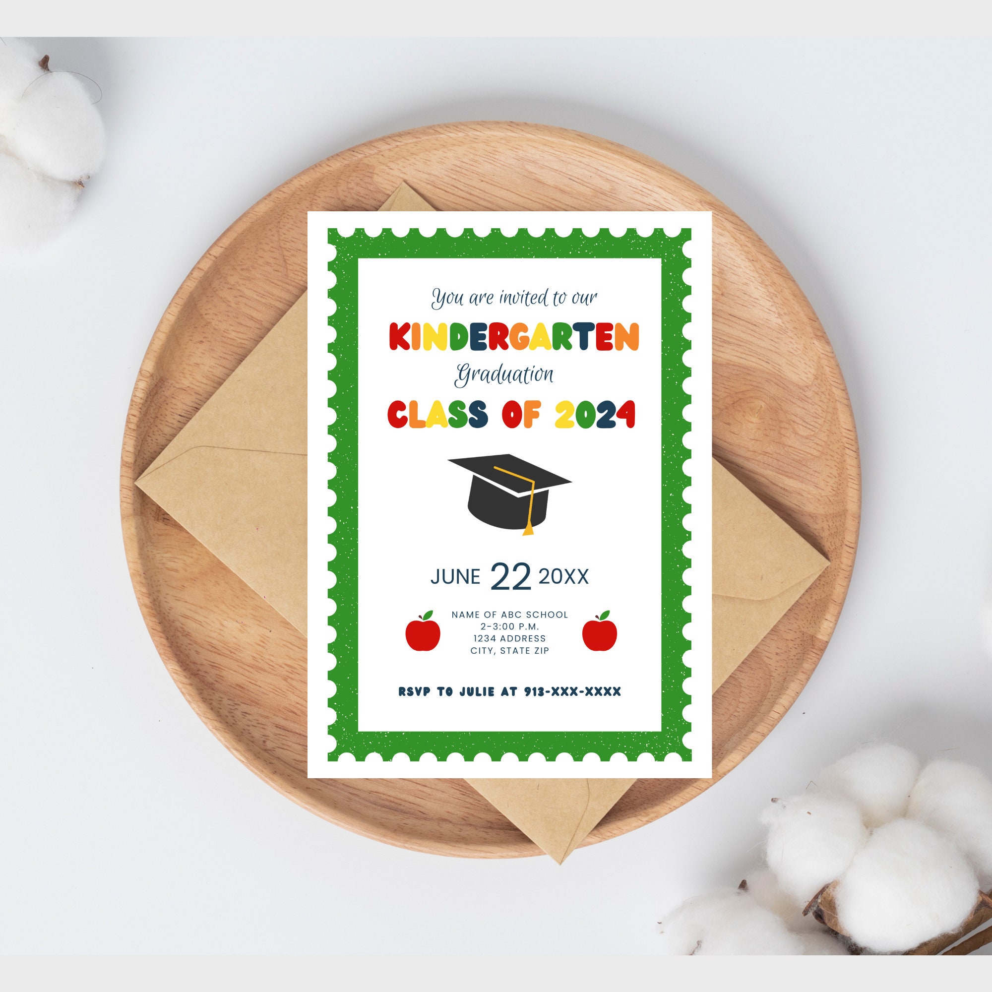 Editable Preschool Graduation Invitation, Prek Announcement Party ...