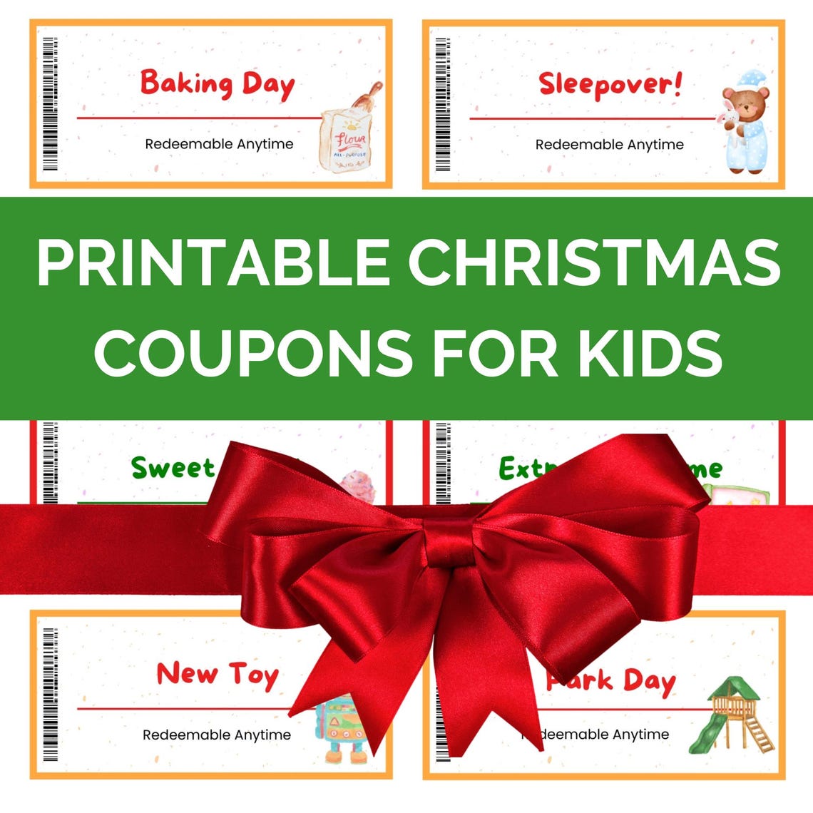 Printable Christmas Coupons for Kids, Christmas Coupon Book, Christmas ...