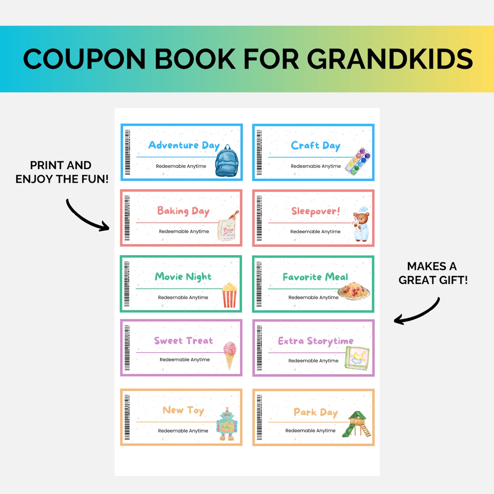 Printables for Kids | Instant Download | Kids Reward Coupon | Gift for ...