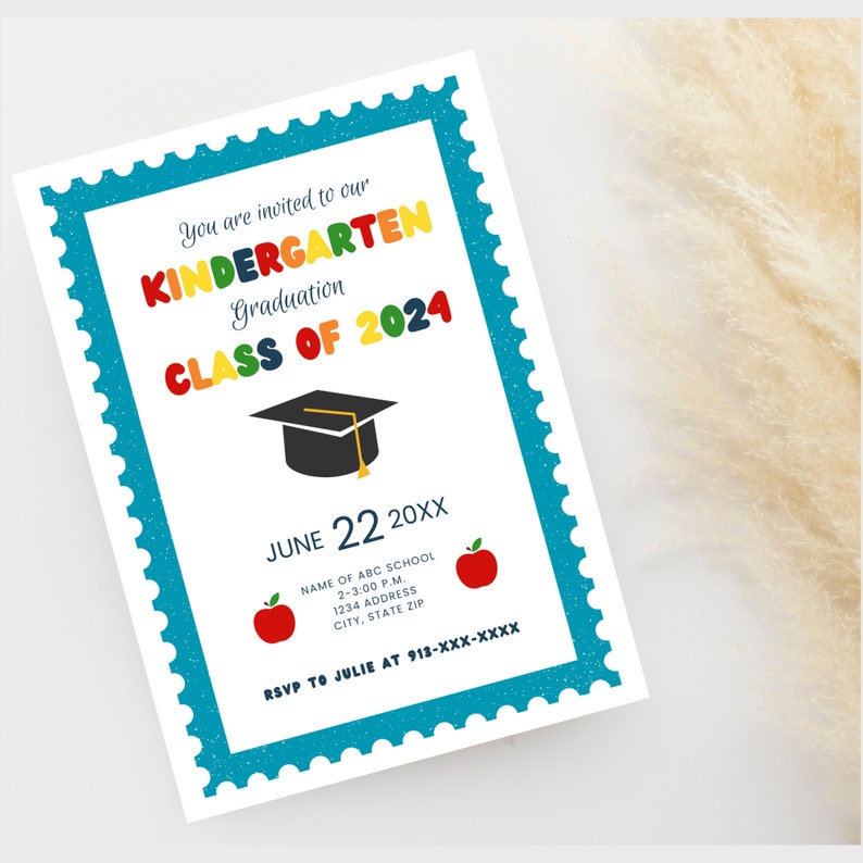 Editable Preschool Graduation Invitation, Prek Announcement Party ...
