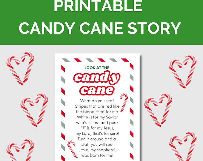 Legend of the Candy Cane - Gift Tag Card for Witnessing at Christmas ...