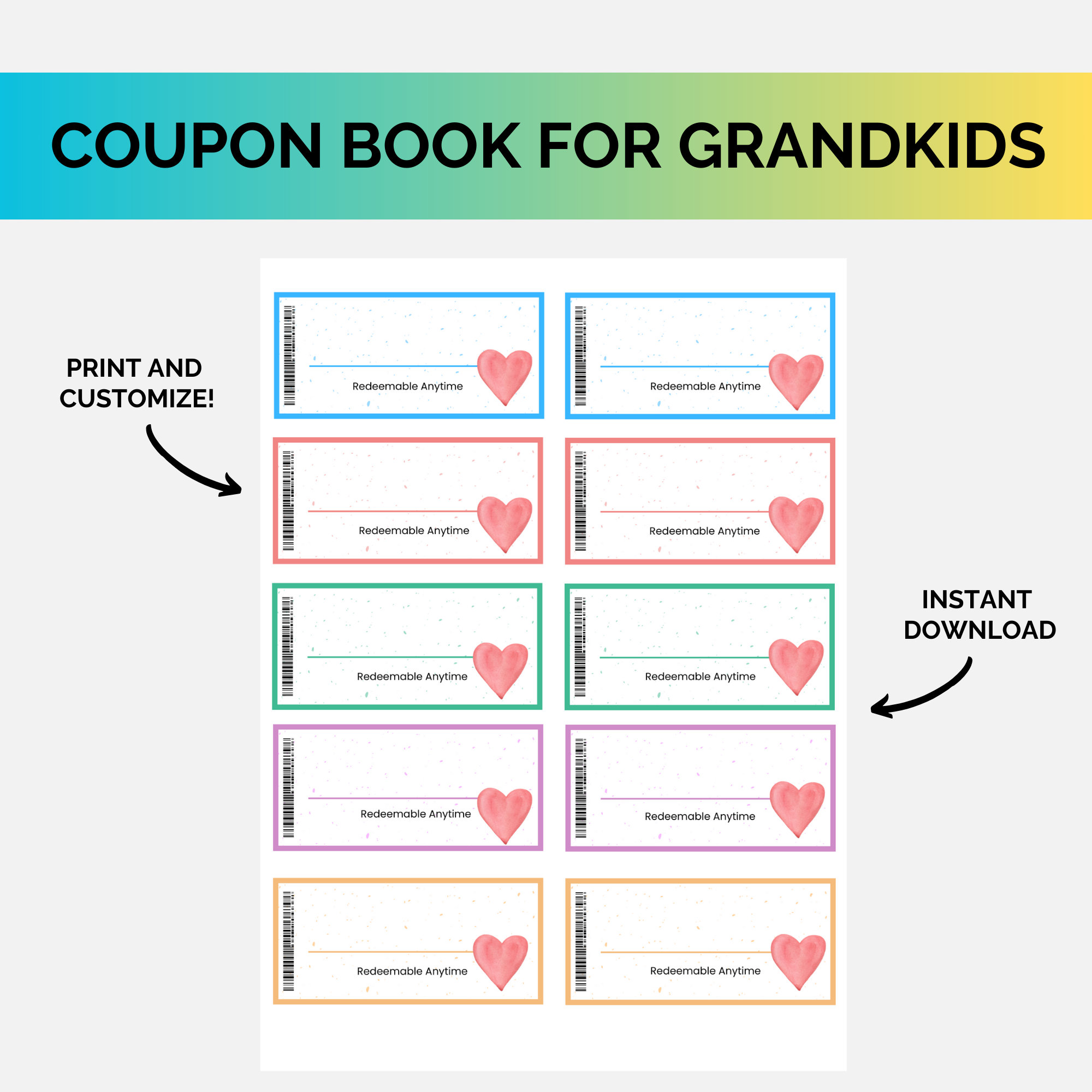 Printables for Kids | Instant Download | Kids Reward Coupon | Gift for ...