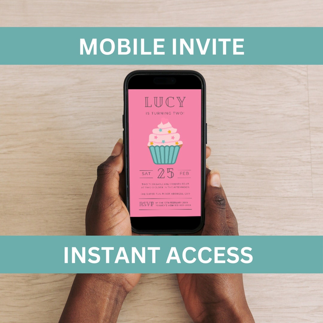 Cupcake Invitation, Sprinkle Invitation, Mobile Invitation, Mobile ...