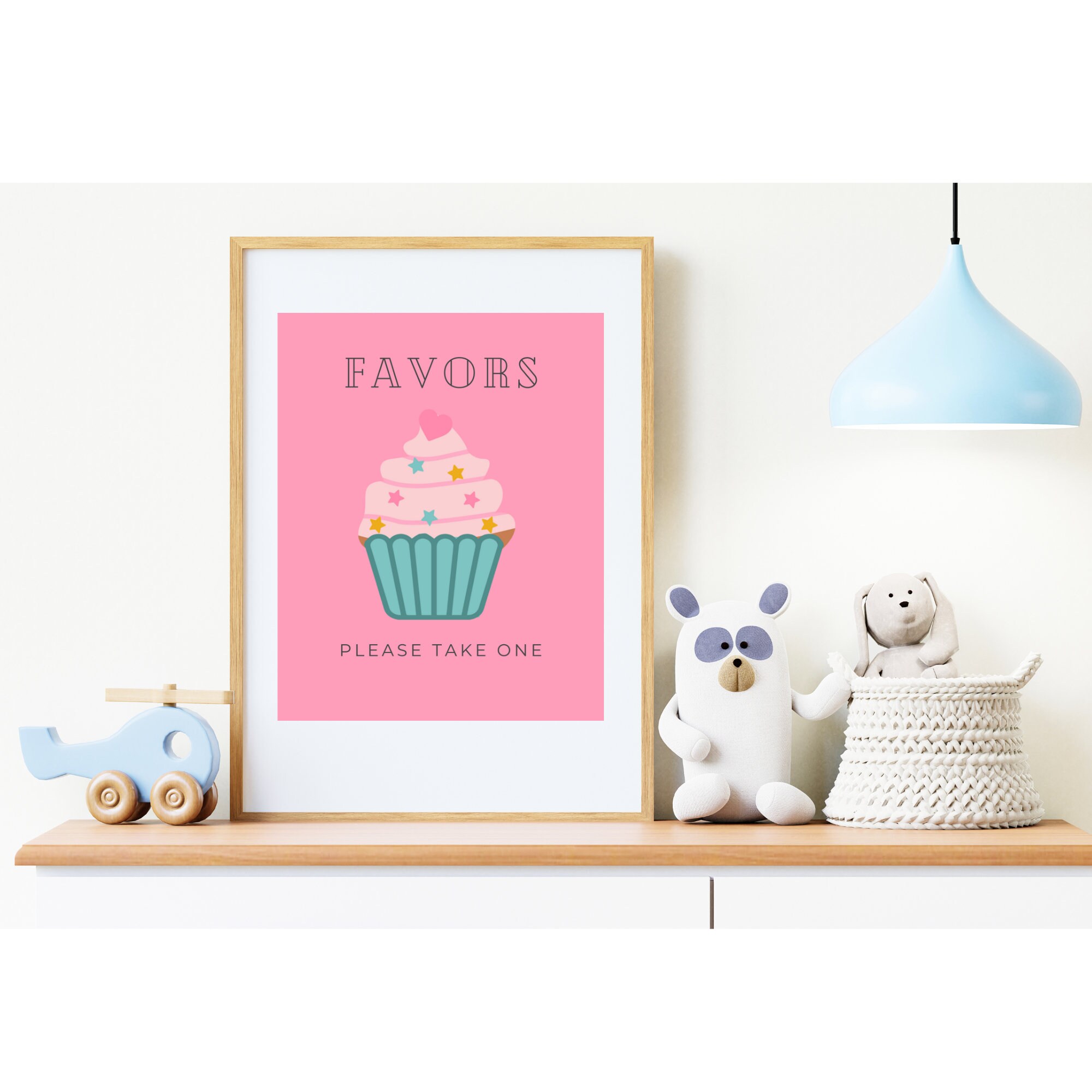 Favor Sign, Take One Sign, Milestone Birthday Invitation, Cupcake ...