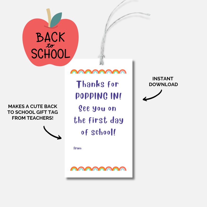Beginning of the Year Gift | Back to School Night | Meet the Teacher ...