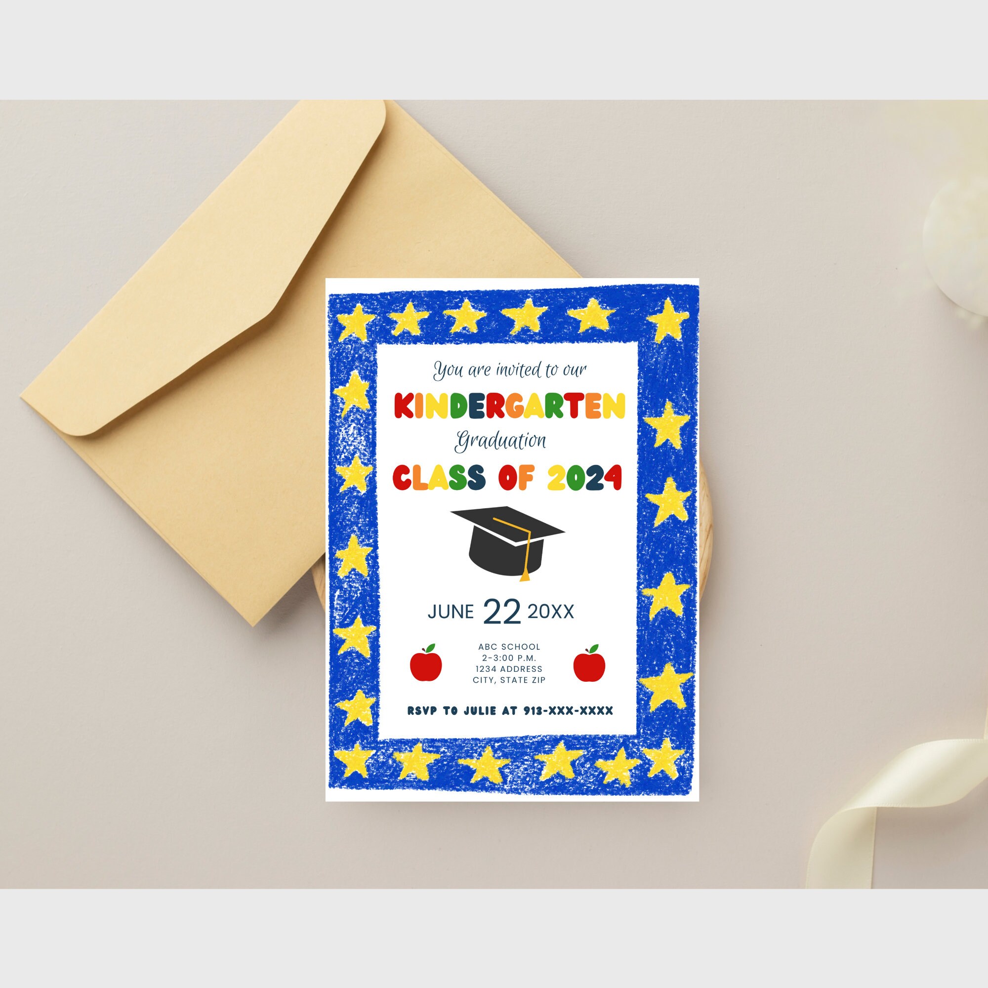 Preschool Grad, Class of 2024, Editable Printable Template, Pre- K ...