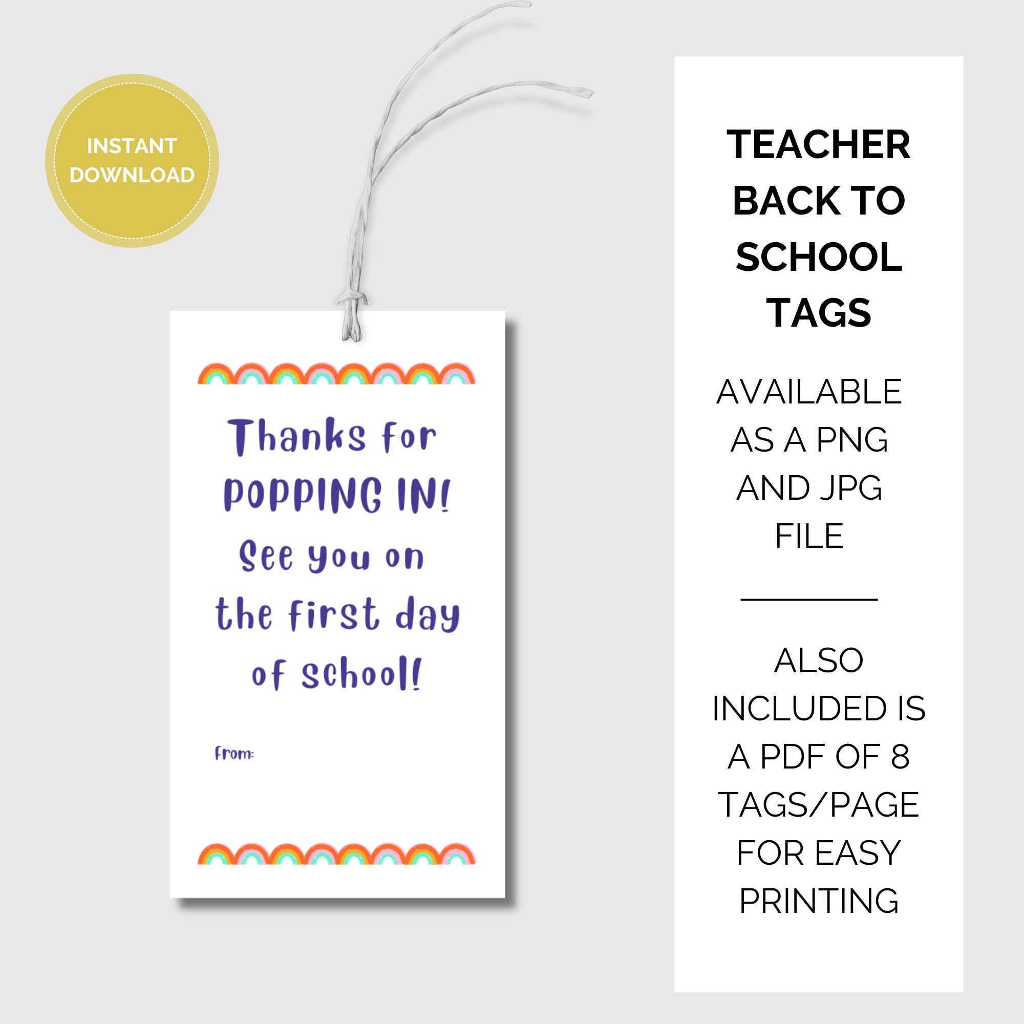 Beginning of the Year Gift | Back to School Night | Meet the Teacher ...
