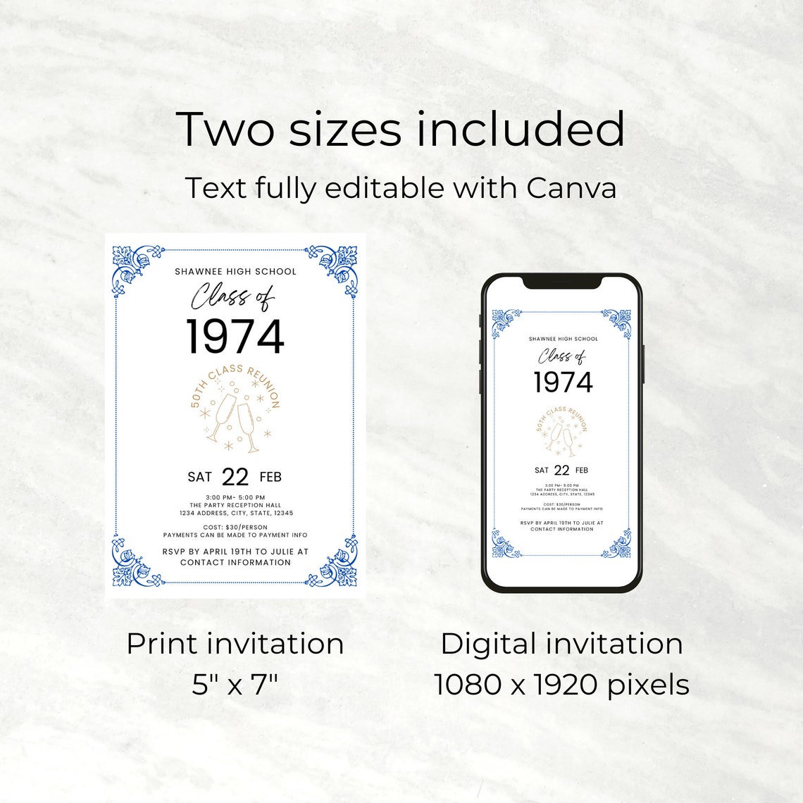 Class Reunion Invitation Template, High School Reunion, College Reunion ...