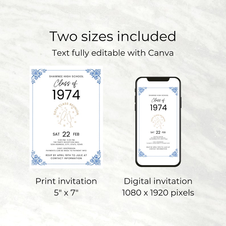 Class Reunion Invitation Template, High School Reunion, College Reunion ...