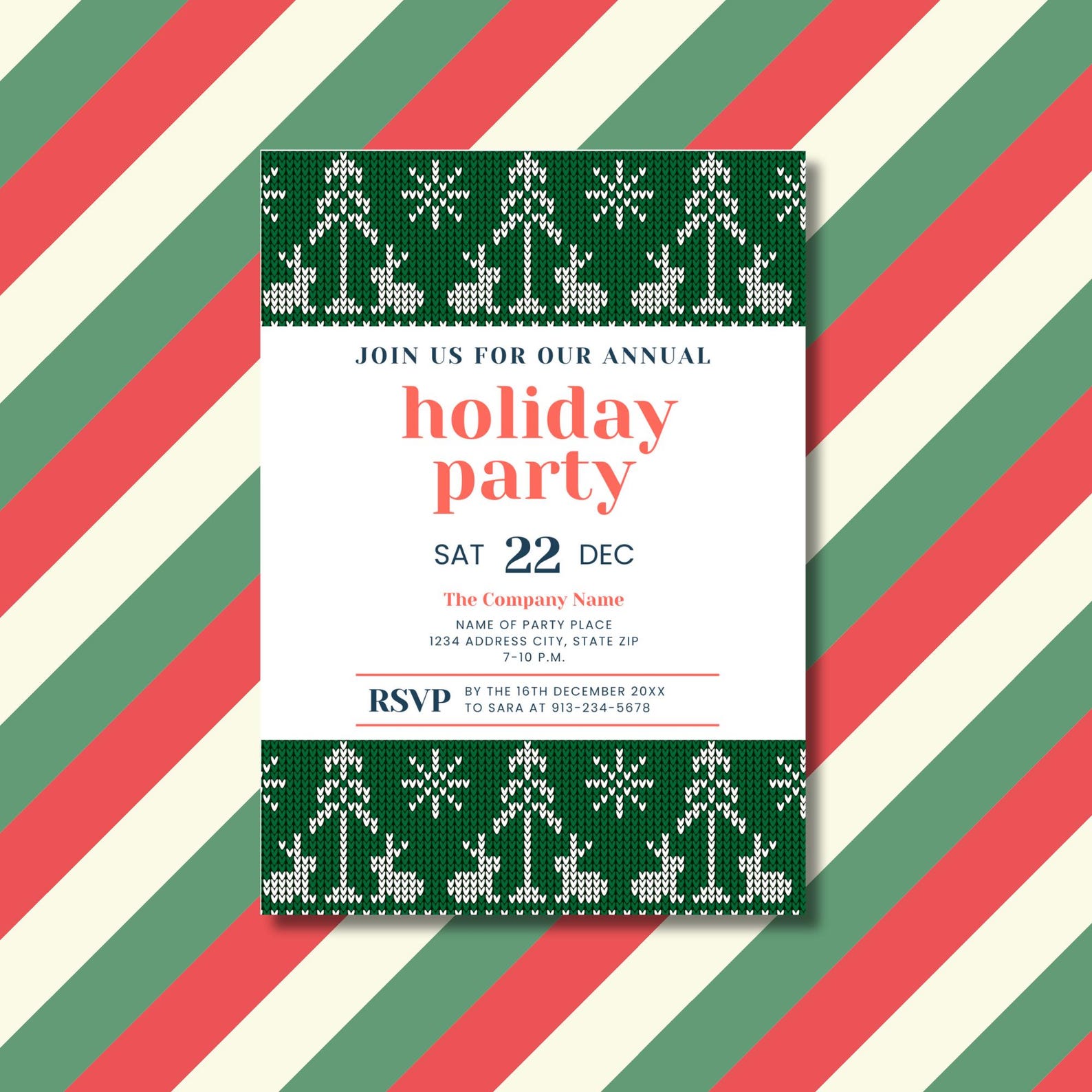 Holiday Party Invitation, Christmas Party Invite, Employee Christmas ...