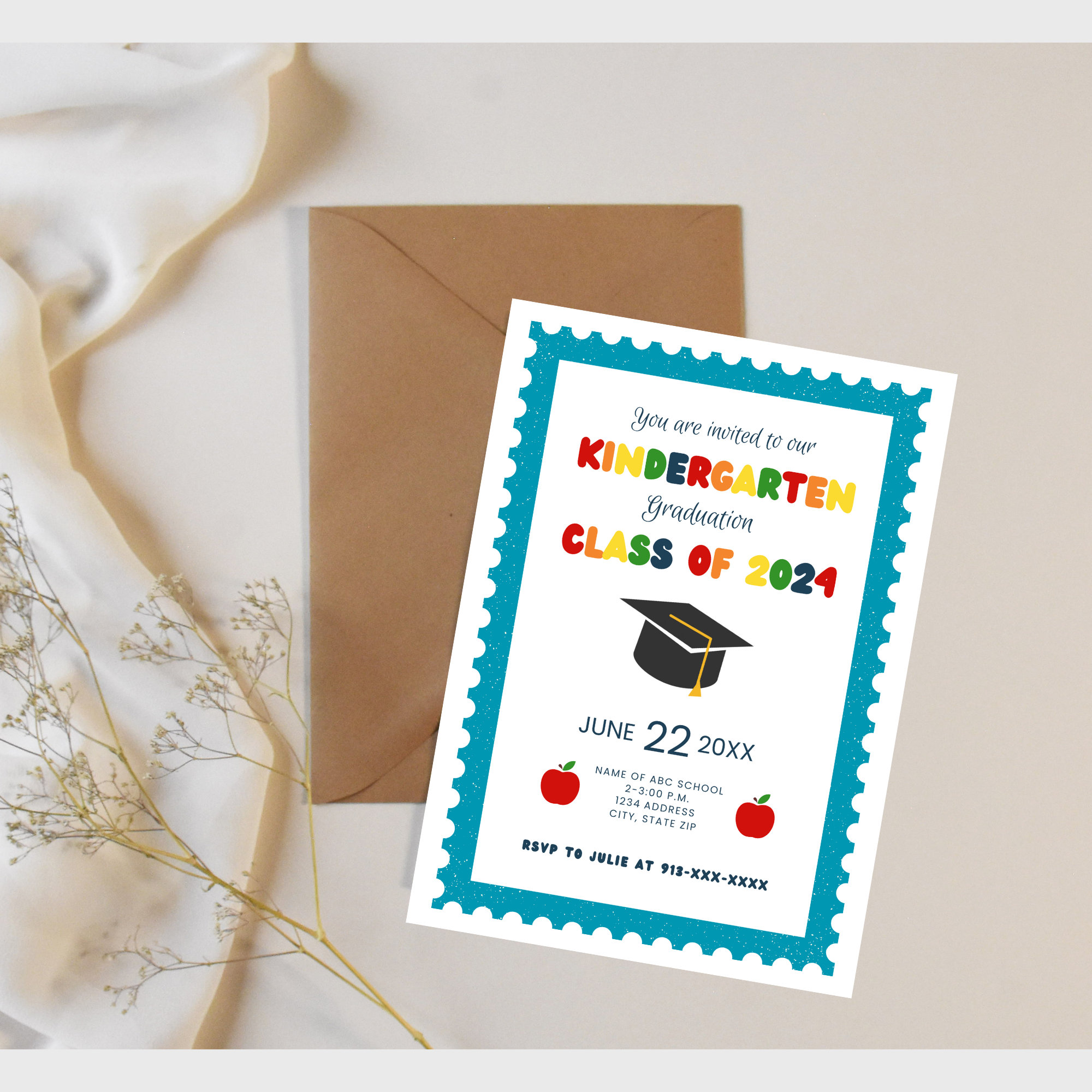 Editable Preschool Graduation Invitation, Prek Announcement Party ...