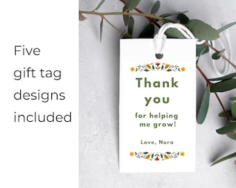 Teacher Appreciation Week Tag, Thank You for All You Do, Treat Tag ...