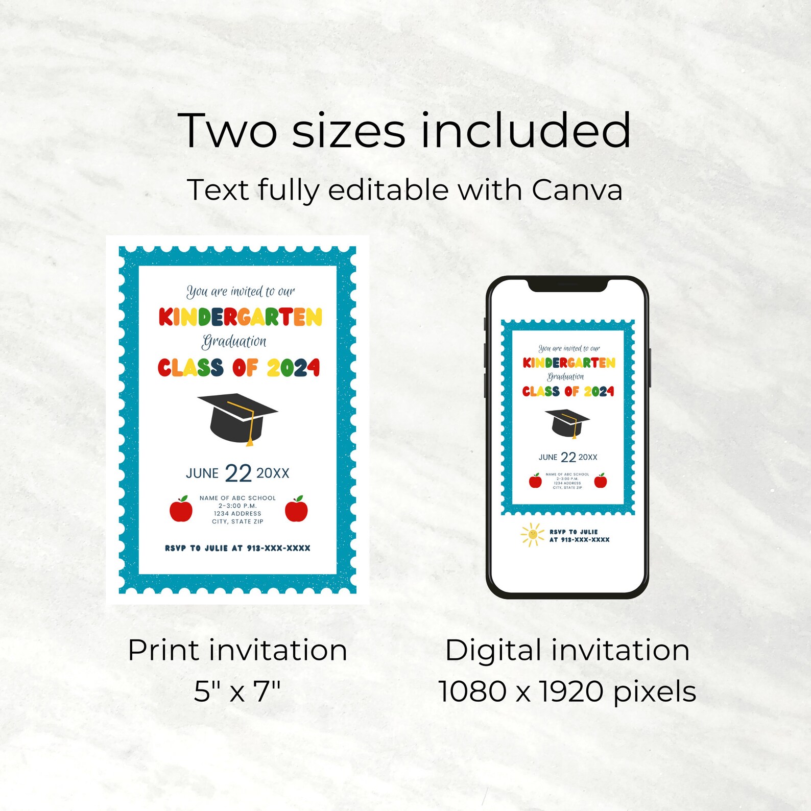 Editable Preschool Graduation Invitation, Prek Announcement Party ...