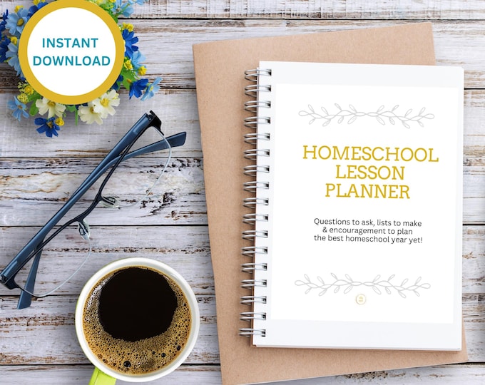 Homeschool Planner Printable Bundle, Homeschool Lesson Planner ...