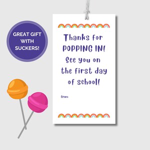 Beginning of the Year Gift Back to School Night Meet the Teacher Gift ...