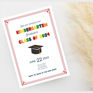 Editable Preschool Graduation Invitation, Prek Announcement Party ...