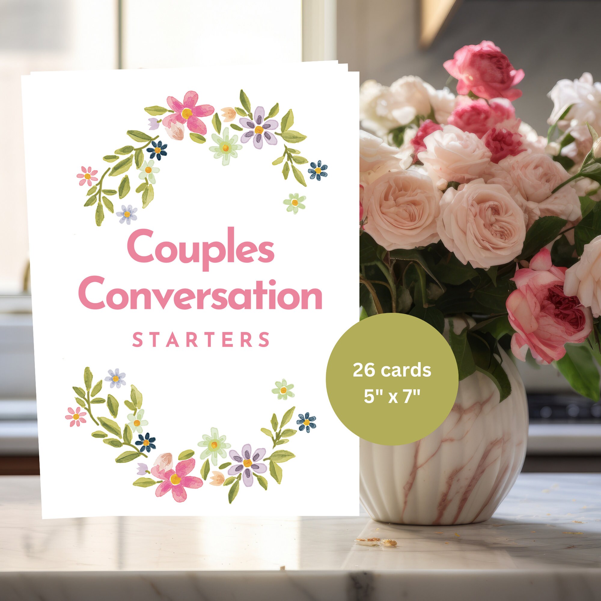 Couples Conversation Starters Printable Valentine's Day Gift ...