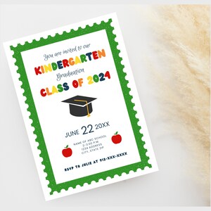 Editable Preschool Graduation Invitation, Prek Announcement Party ...