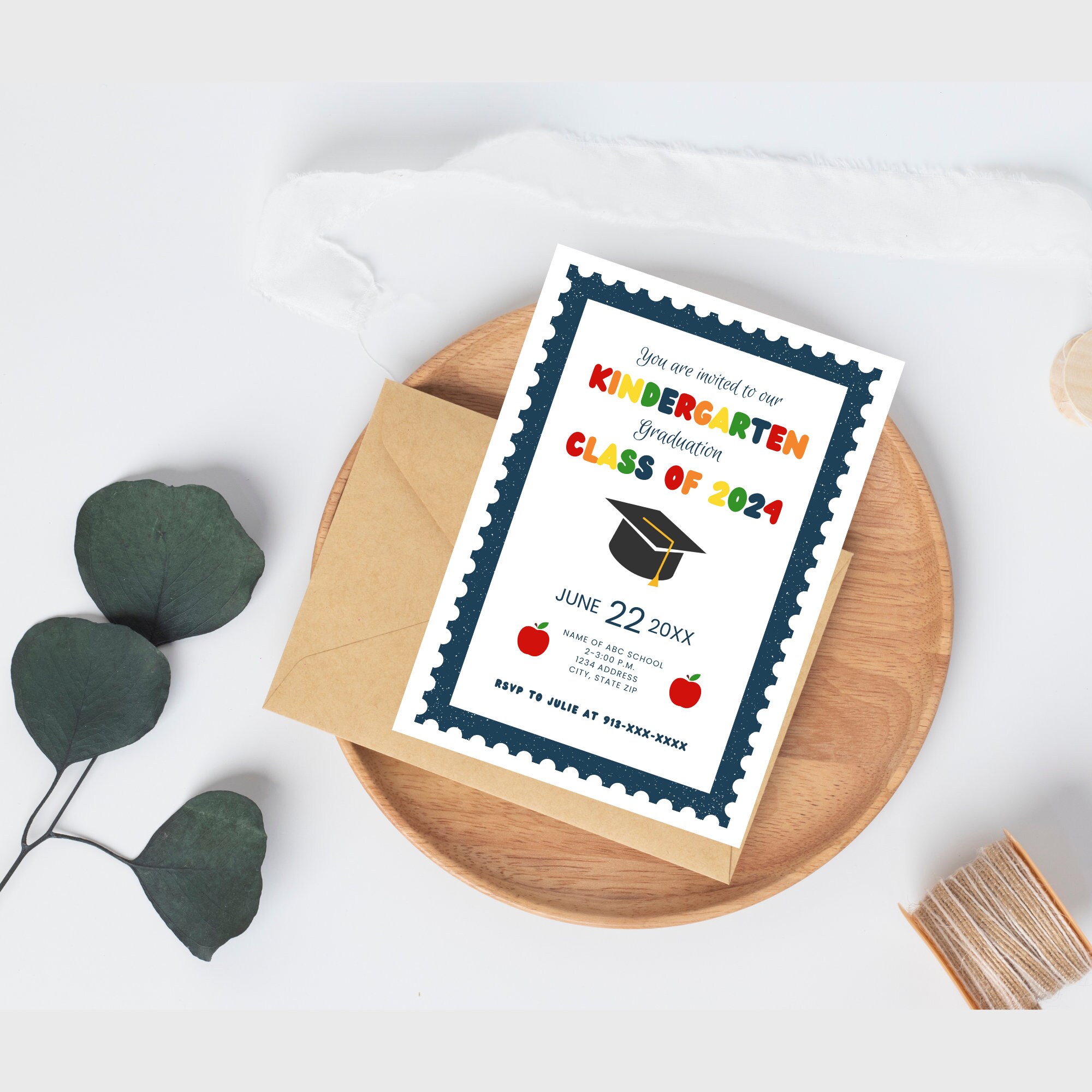 Editable Preschool Graduation Invitation, Prek Announcement Party ...