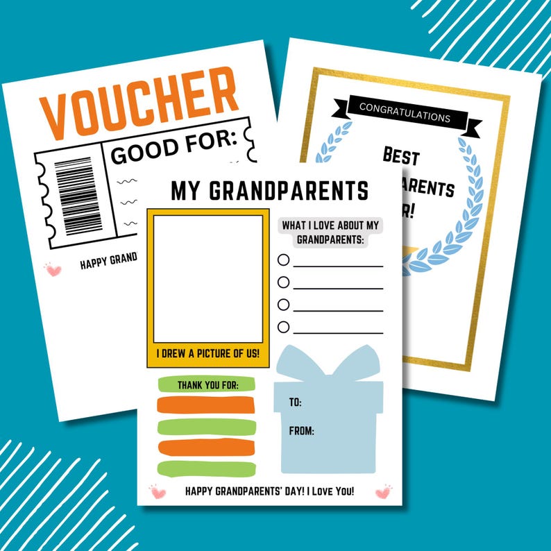 Grandparents' Day Printable, Grandparents Day Keepsake, Toddler ...