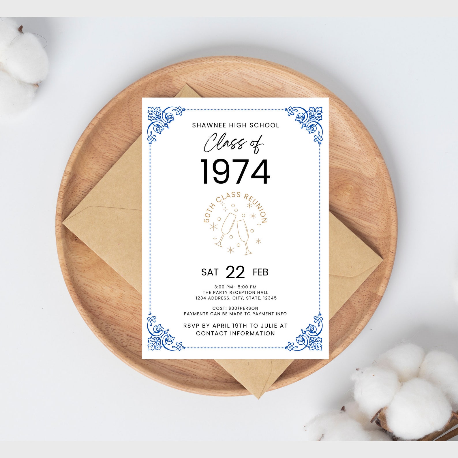 Class Reunion Invitation Template, High School Reunion, College Reunion ...