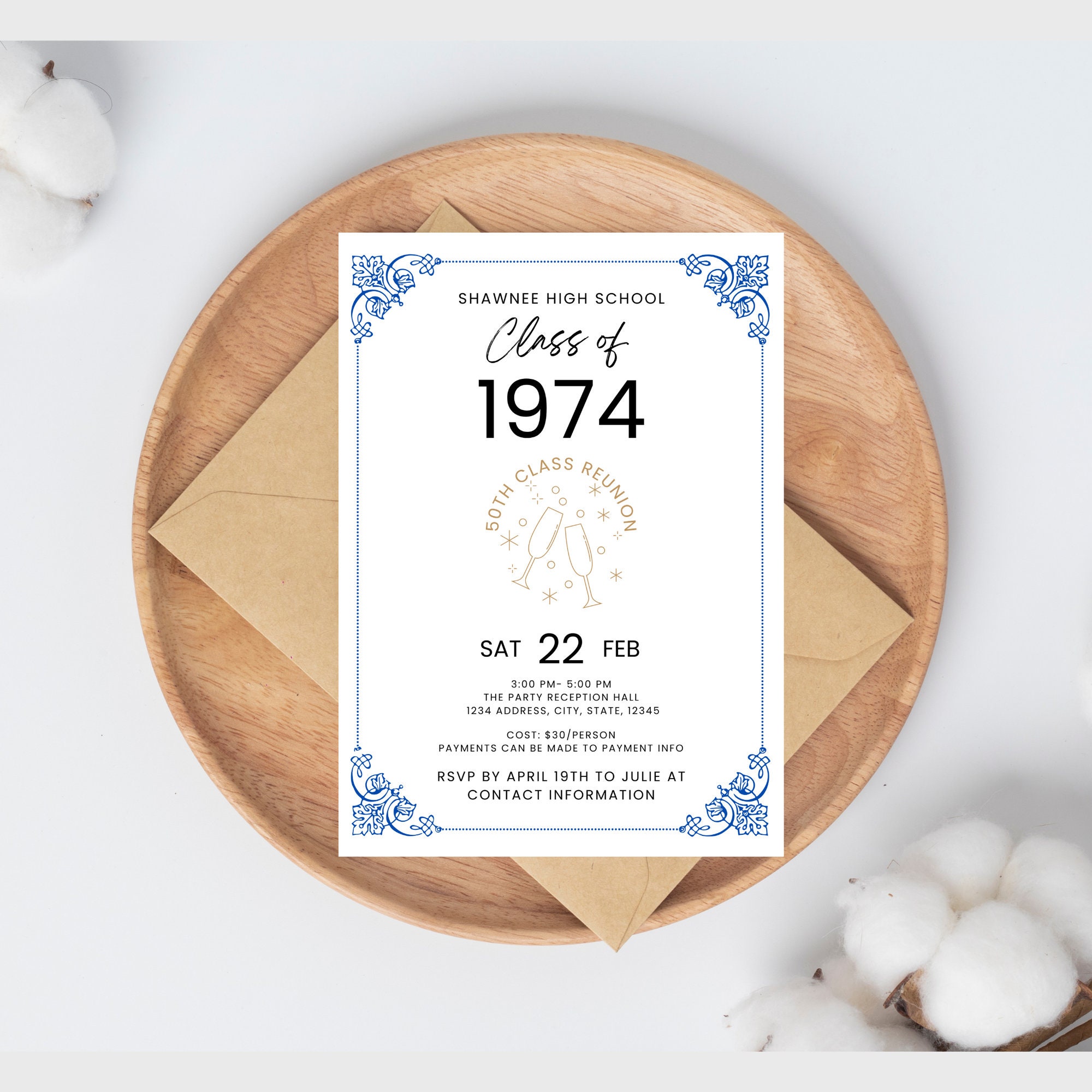 Class Reunion Invitation Template, High School Reunion, College Reunion ...