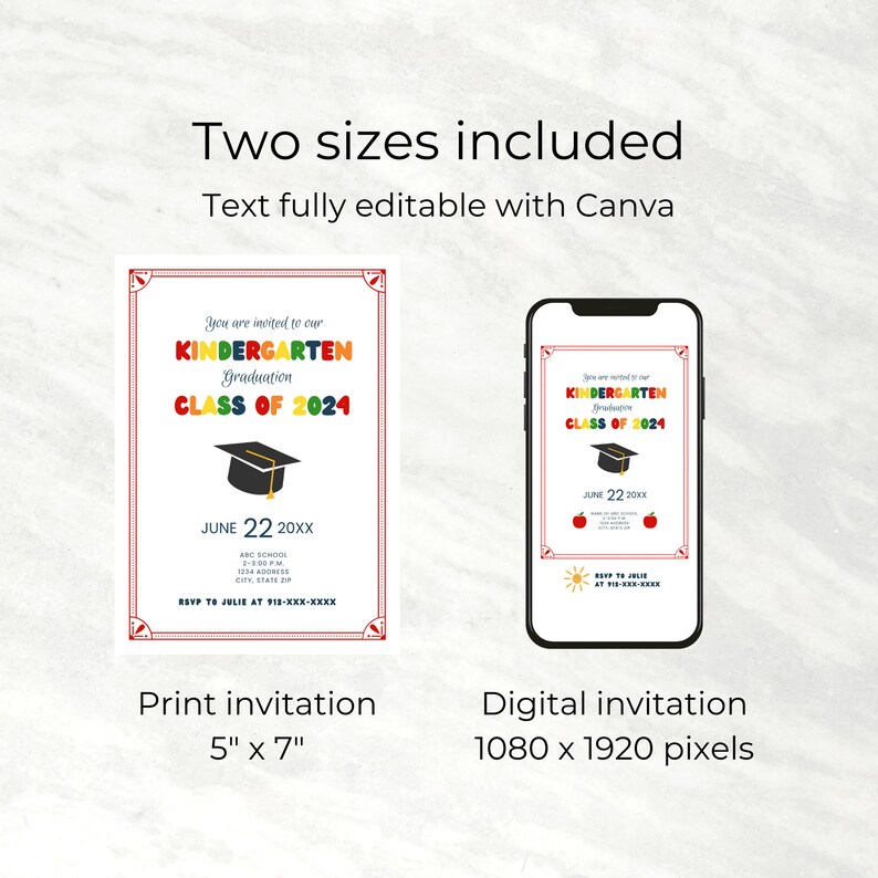 Editable Preschool Graduation Invitation, Prek Announcement Party ...