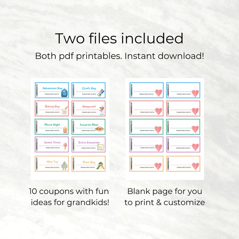 Printables for Kids | Instant Download | Kids Reward Coupon | Gift for ...
