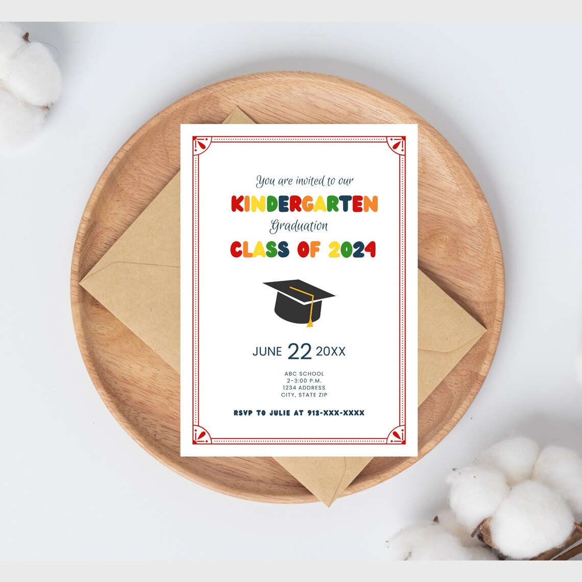 Editable Preschool Graduation Invitation, Prek Announcement Party ...