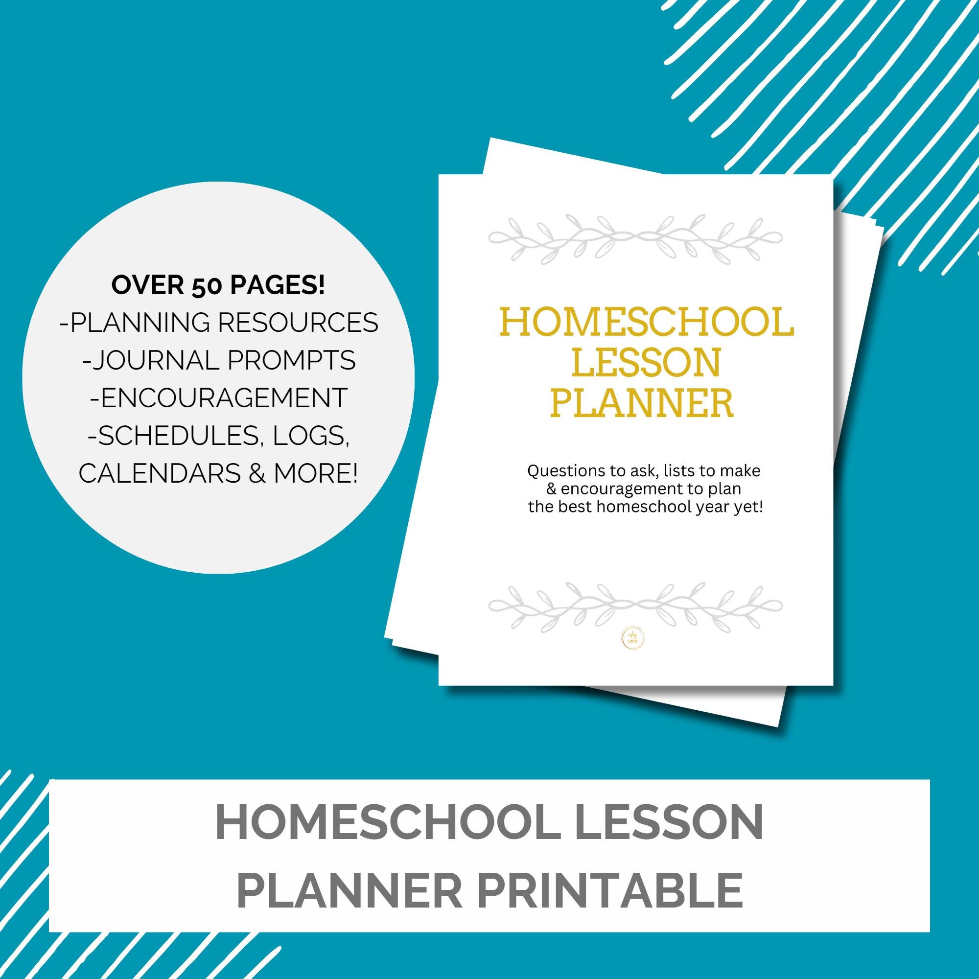 Homeschool Lesson Planner Book | Homeschool Planner for Multiple Kids ...