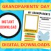 Grandparents' Day Printable, Grandparents Day Keepsake, Toddler ...